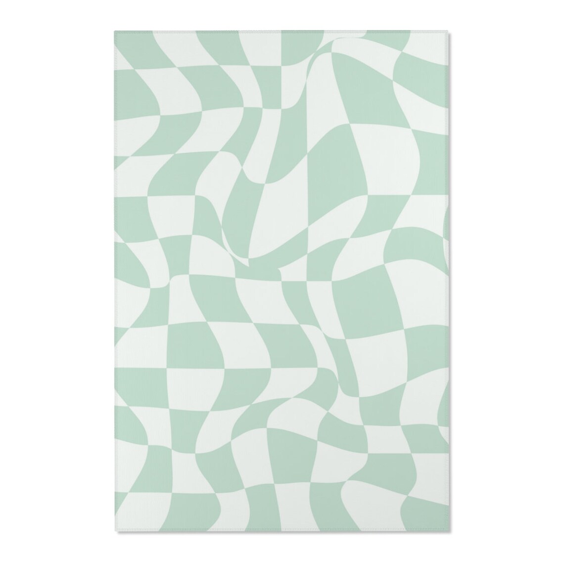 Sage Green Checkered Rug Trippy Rug Funky Rug Optical - Etsy
