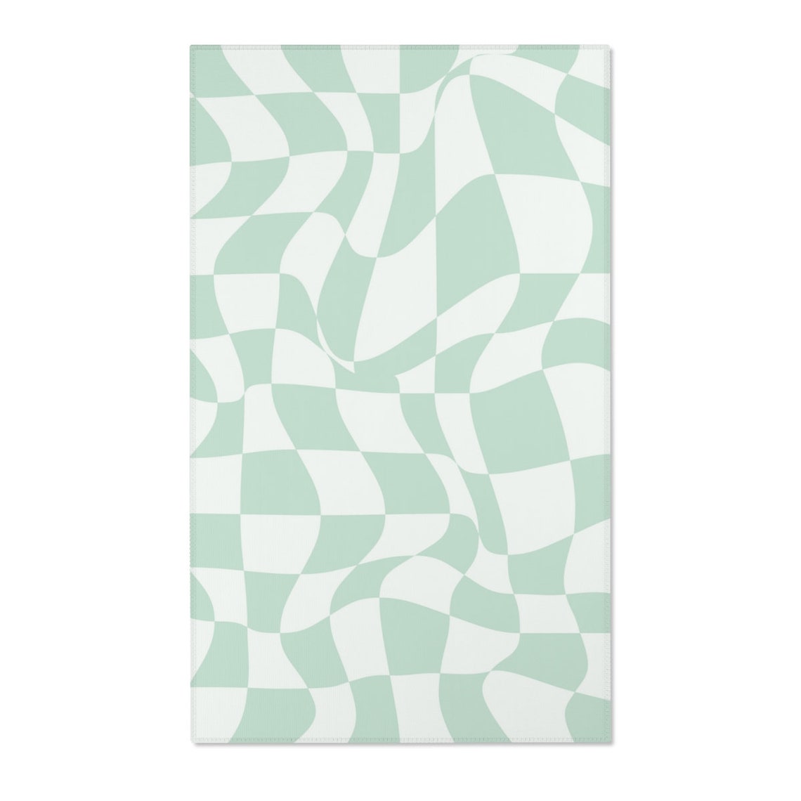 Sage Green Checkered Rug, Trippy Rug, Funky Rug, Optical Illusion ...