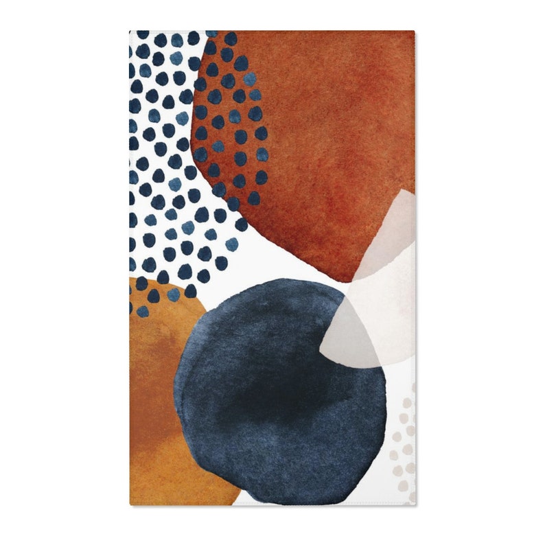 Abstract Rug Boho Rug Watercolor Abstract Shapes Area Rug - Etsy