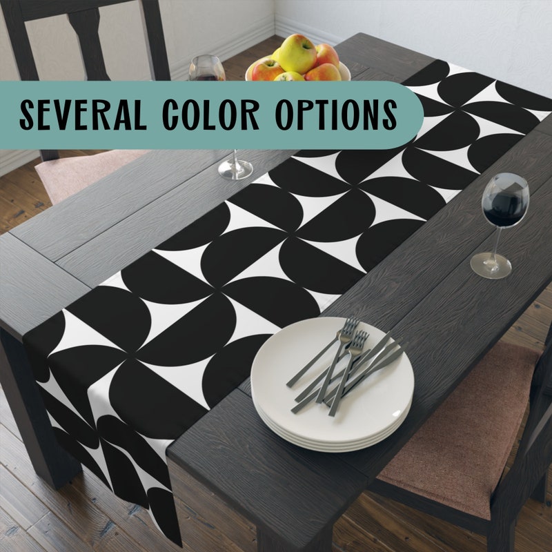 Modern Table Runner - Etsy