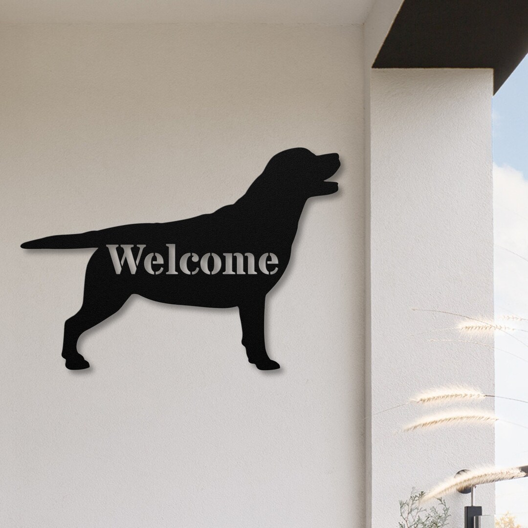 Labrador Welcome Sign for Front Porch, Black Lab Gifts, Labrador ...