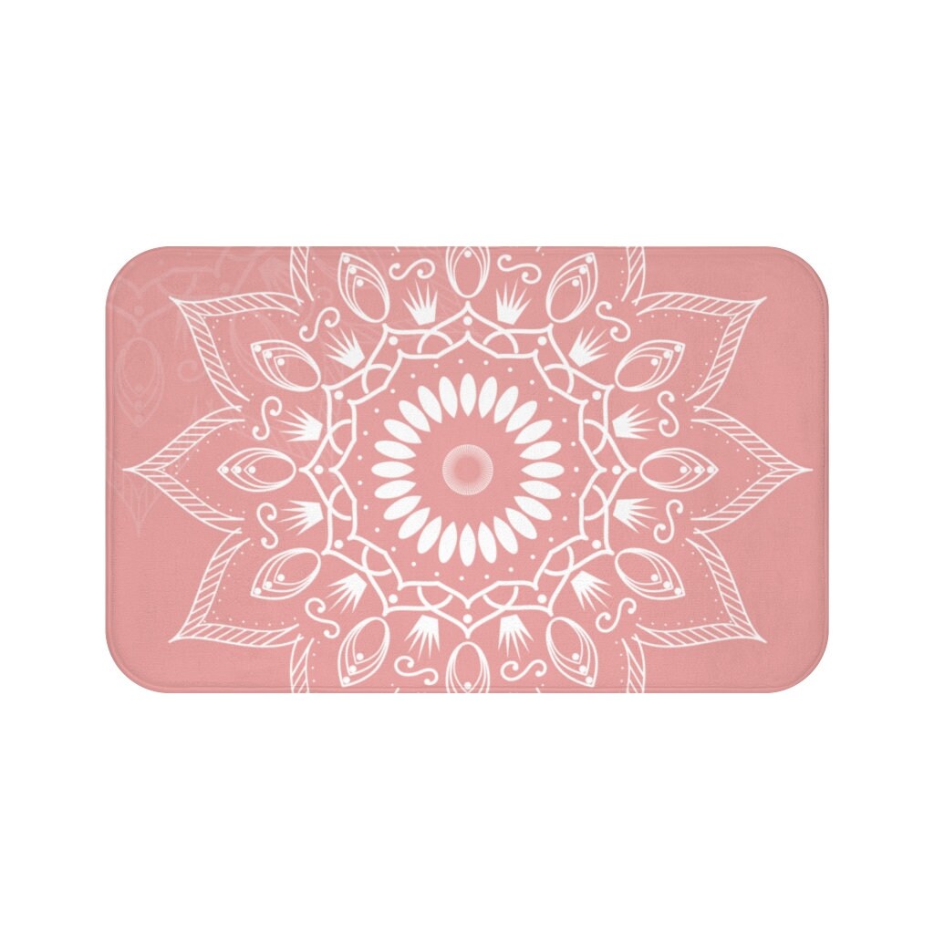 Boho Bath Mat Mandala Flower Bohemian Bath Mat Boho Chic - Etsy UK