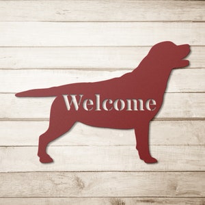 Labrador Welcome Sign for Front Porch, Black Lab Gifts, Labrador ...