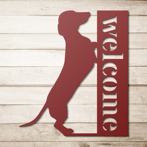 Dachshund Welcome Sign for Front Porch, Dachshund Gift, Dachshund Decor ...