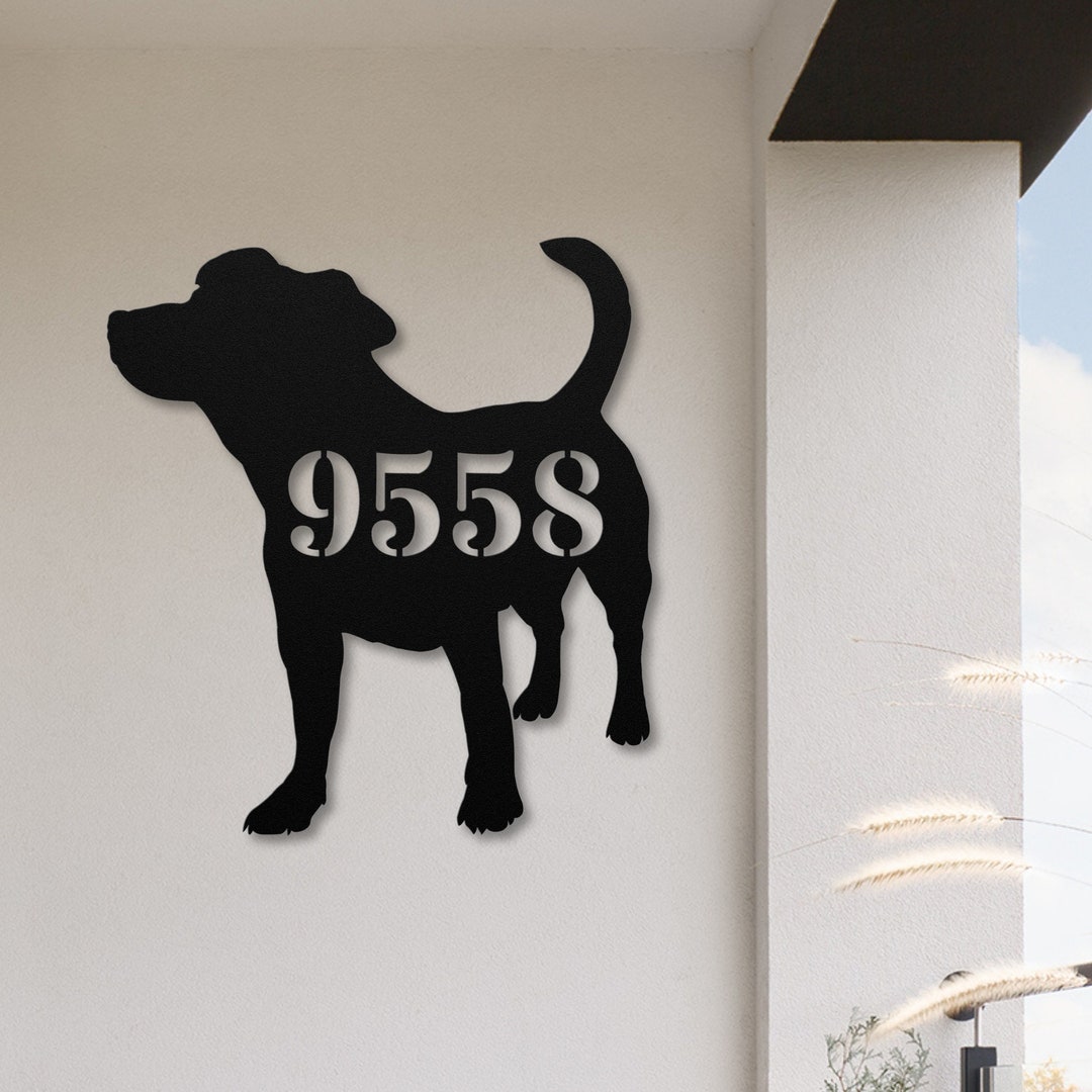 Jack Russell Terrier Custom House Number Sign, Jack Russell Sign ...