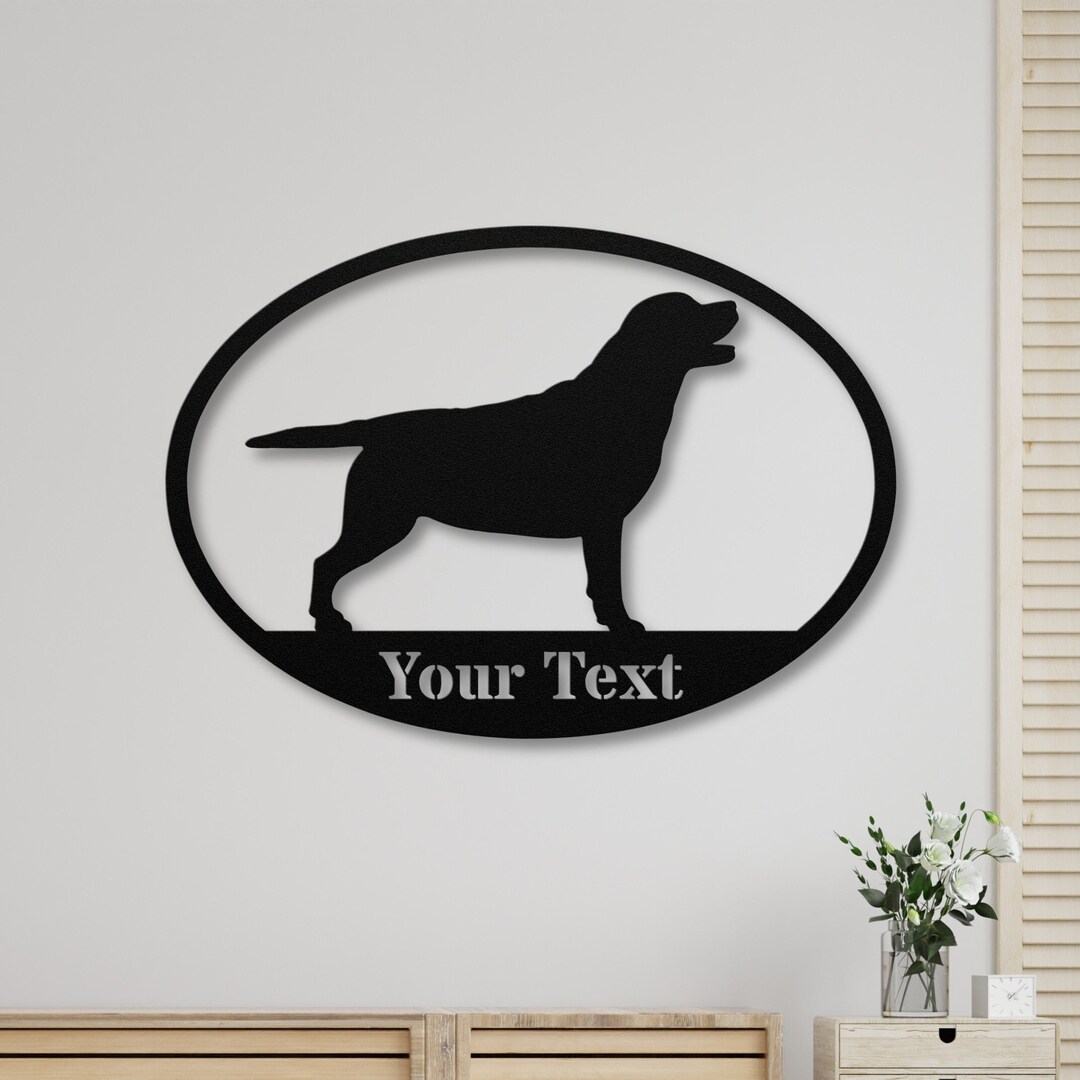 Personalized Labrador Retriever Metal Wall Art, Custom Lab Dog Gift ...
