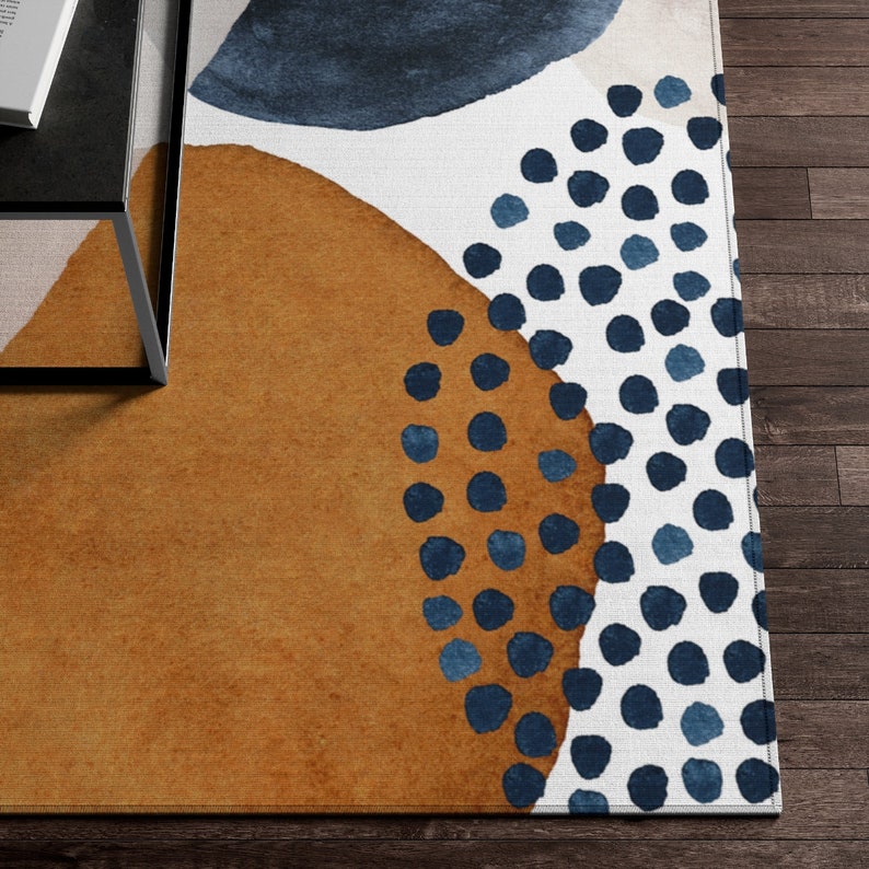 Abstract Rug Boho Rug Watercolor Abstract Shapes Area Rug - Etsy