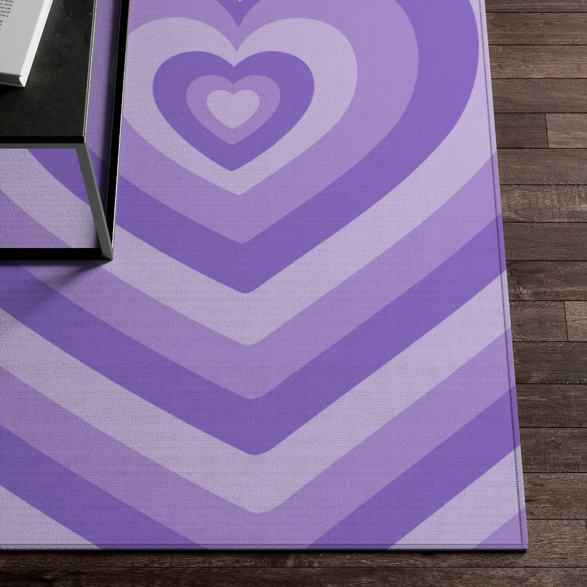 Purple Hearts Indie Aesthetic Boho Rug, Danish Pastel Room Decor Area ...
