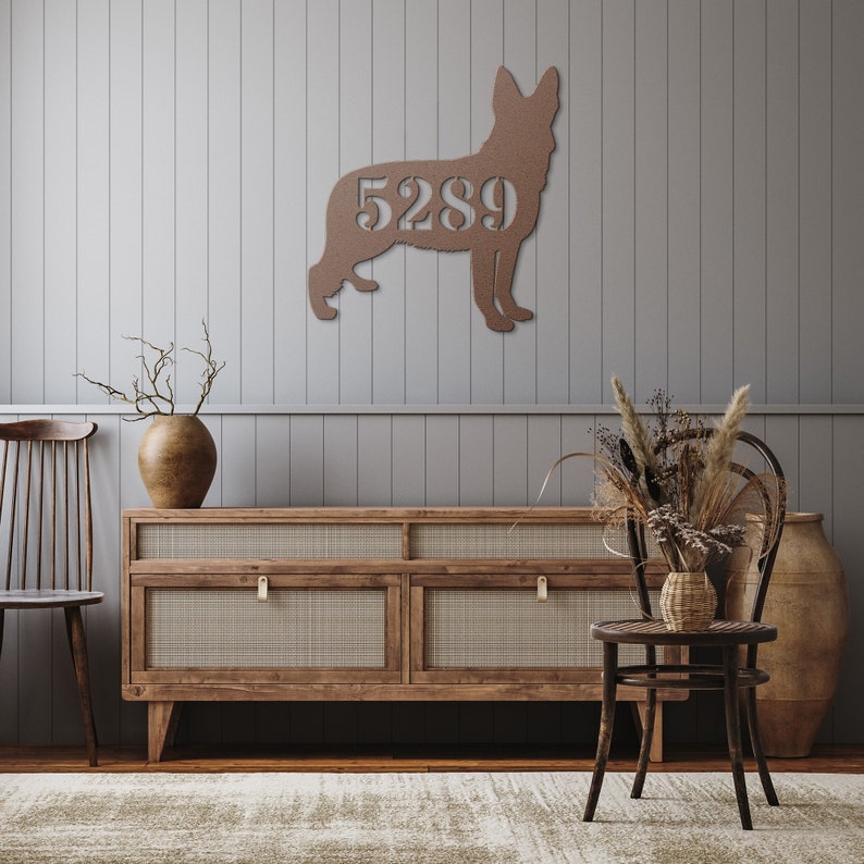 German Shepherd Custom House Number Sign, German Shepherd Gifts ...