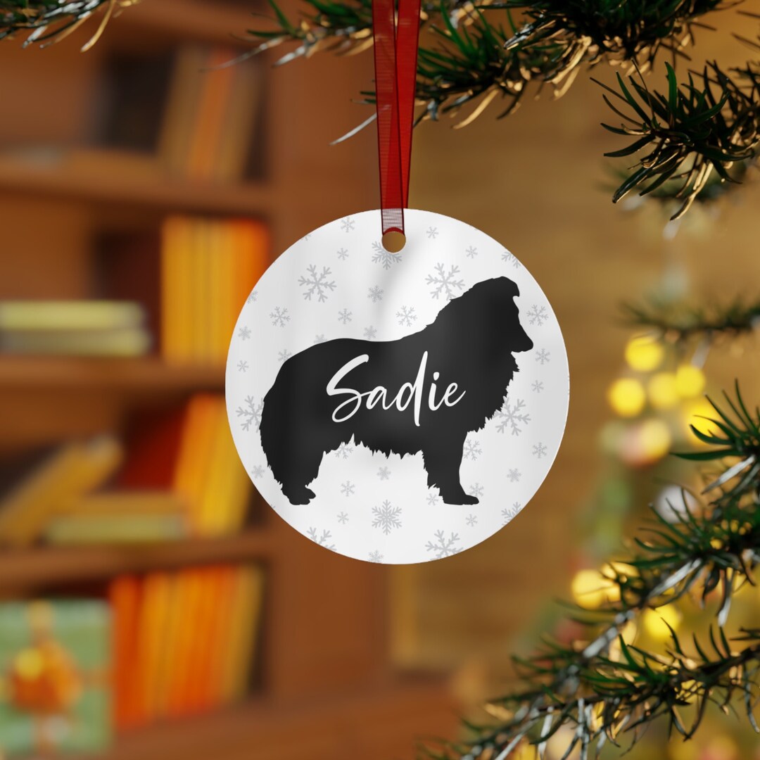 Personalized Sheltie Ornament, Shetland Sheepdog Gifts, Custom Name Dog ...
