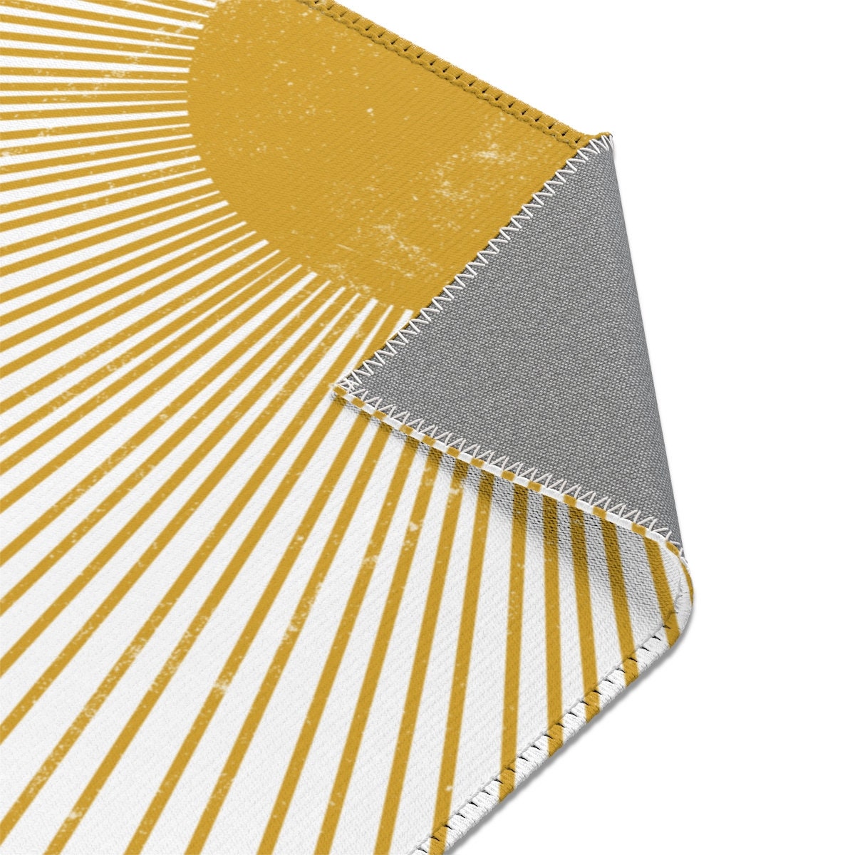 Boho Rug Mid Century Modern Sun Area Rug Mustard Yellow | Etsy