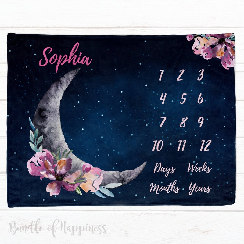 Milestone Blanket Girl - Etsy