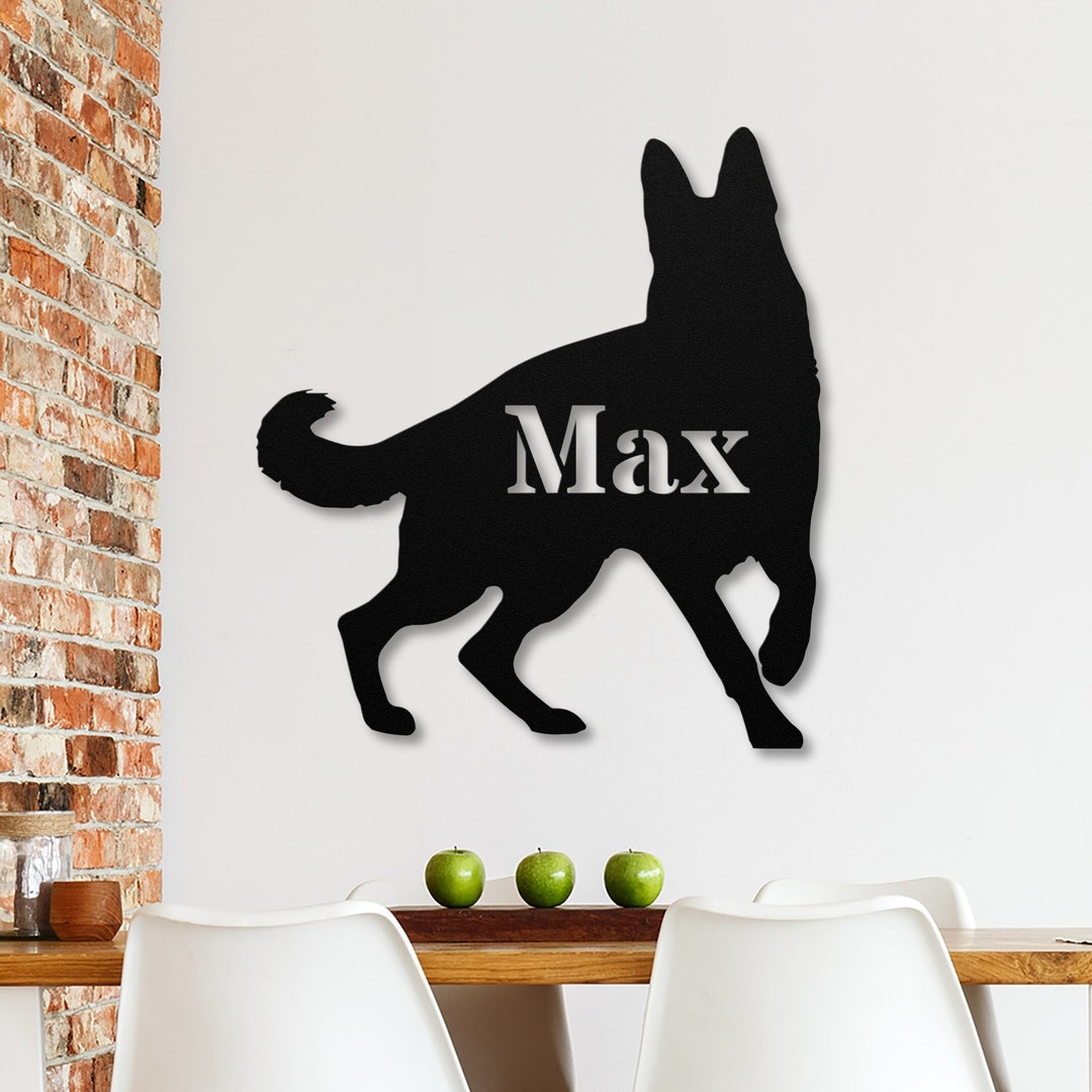 German Shepherd Custom Name Metal Sign, German Shepherd Gifts ...