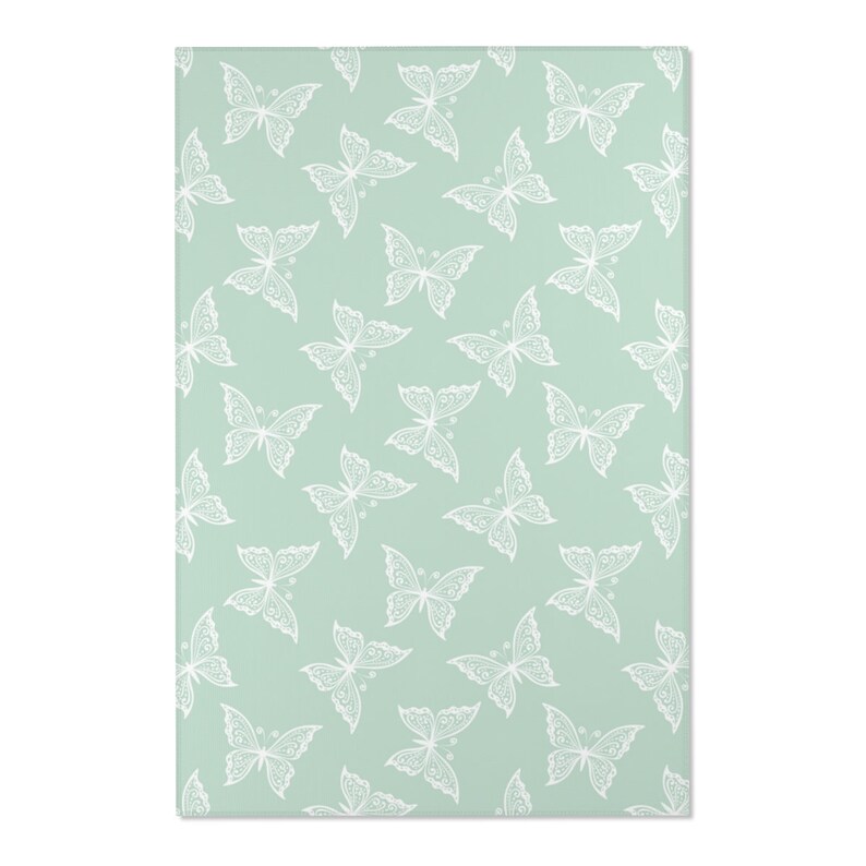 Sage Green Butterfly Rug Preppy Room Decor Room Decor - Etsy