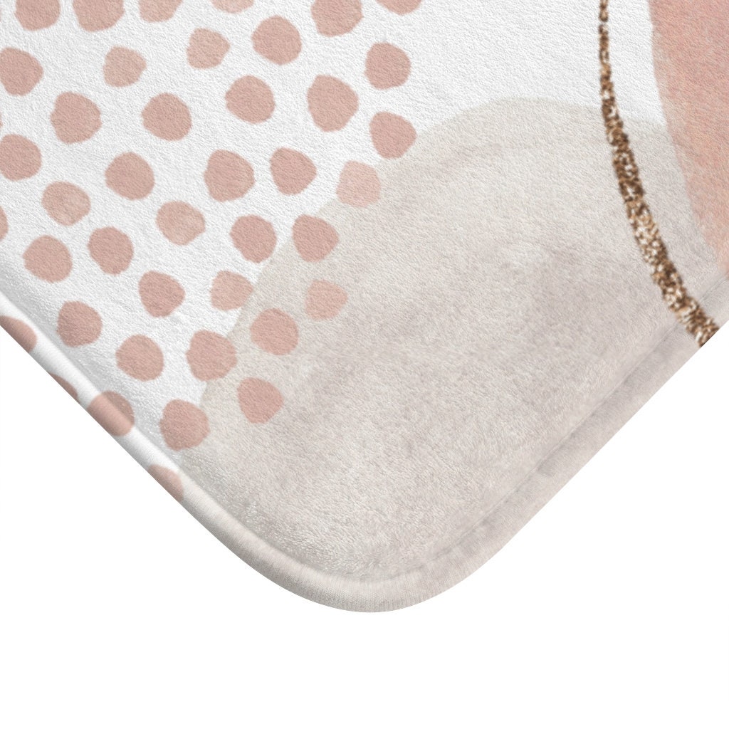 Abstract Art Bath Mat Non-slip Modern Bath Rug With Organic - Etsy