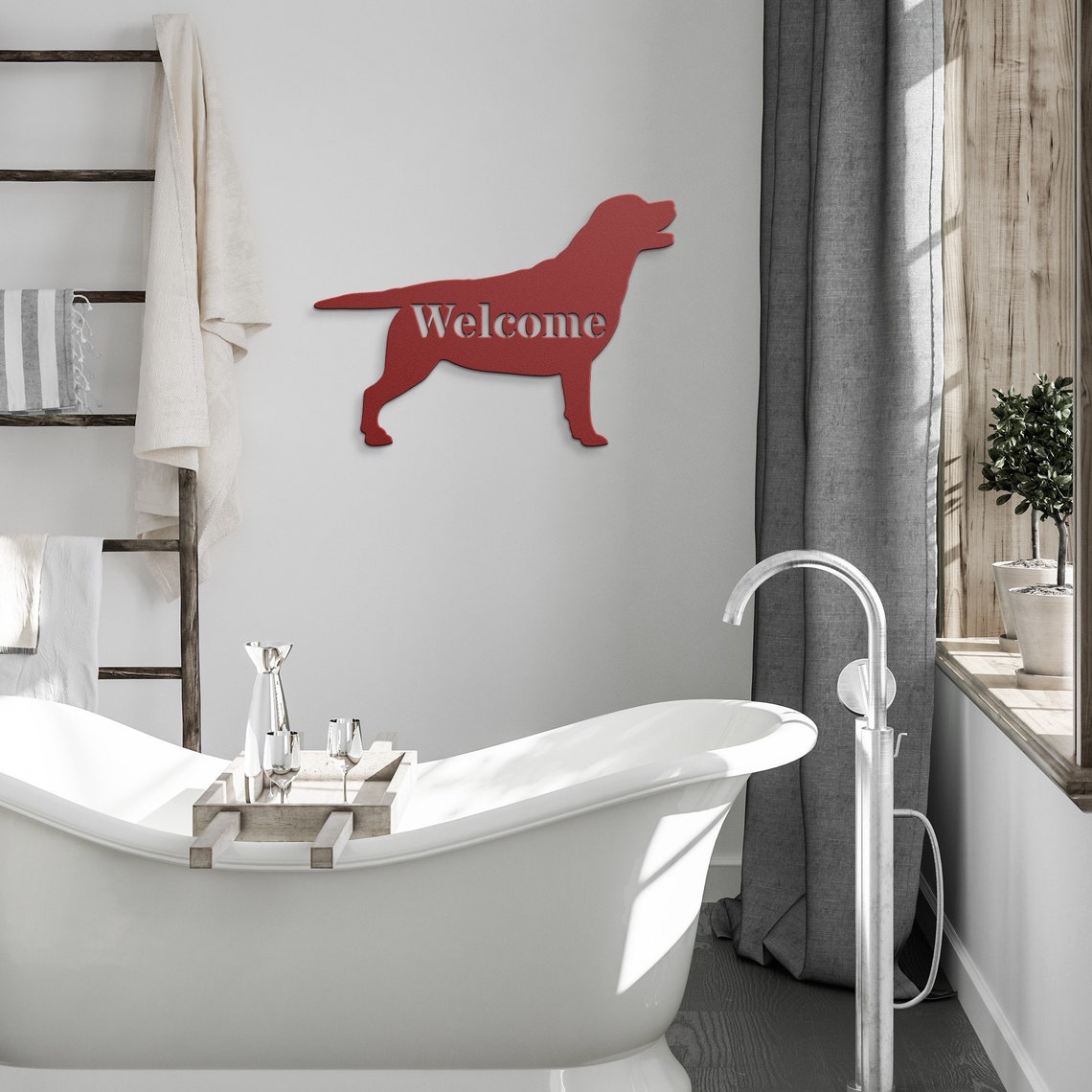 Labrador Welcome Sign for Front Porch, Black Lab Gifts, Labrador ...