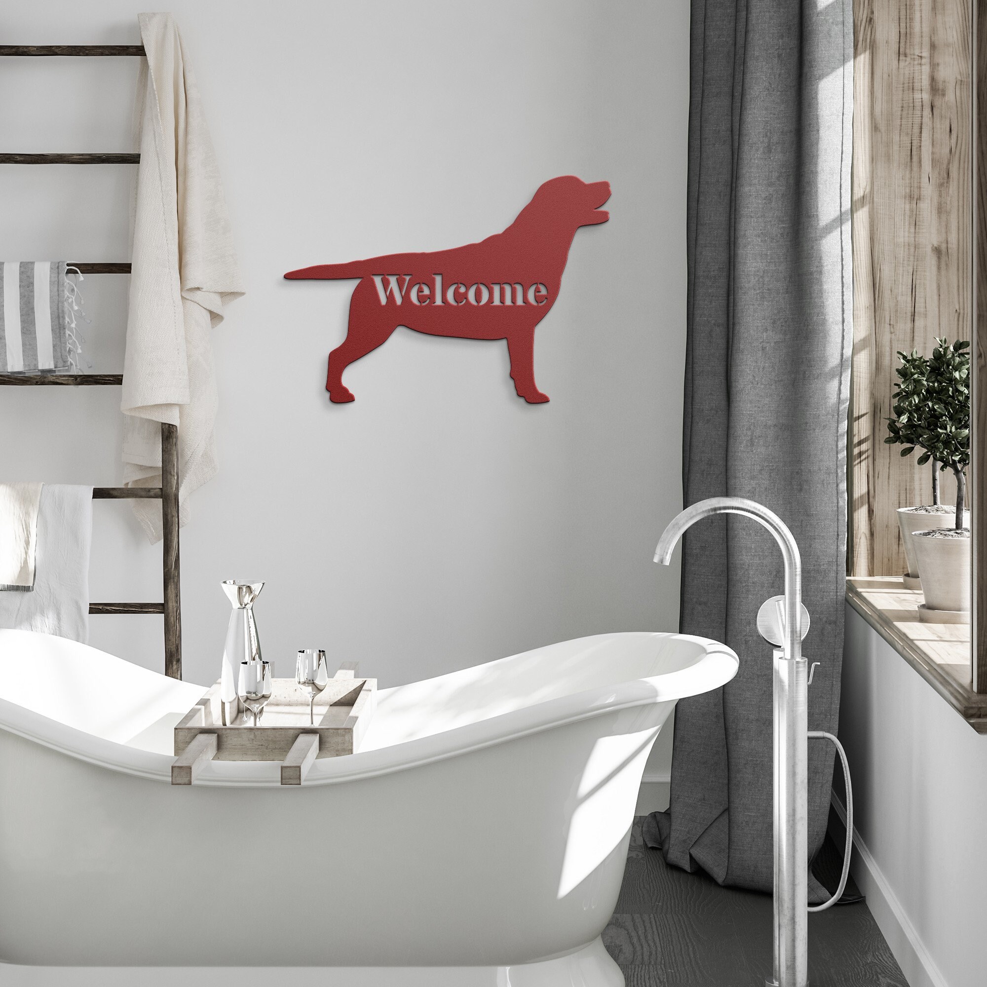 Labrador Welcome Sign for Front Porch, Black Lab Gifts, Labrador ...
