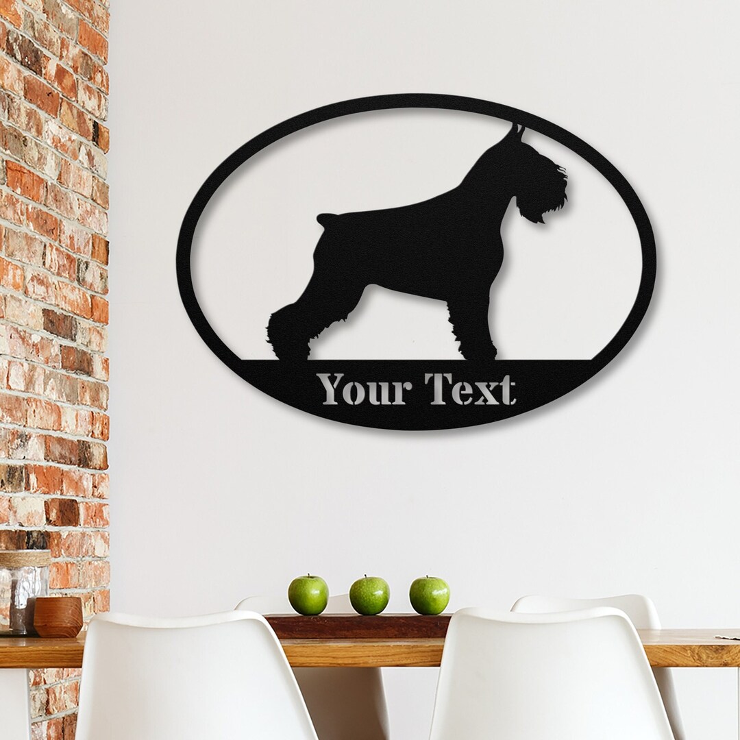 Personalized Miniature Schnauzer Gifts, Custom Dog Metal Wall Art, Mini ...