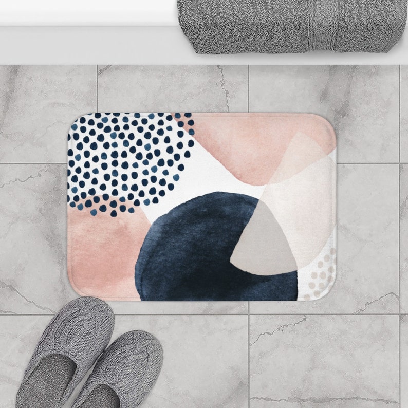 Abstract Art Bath Mat Non-slip Modern Boho Chic Bath Rug With | Etsy