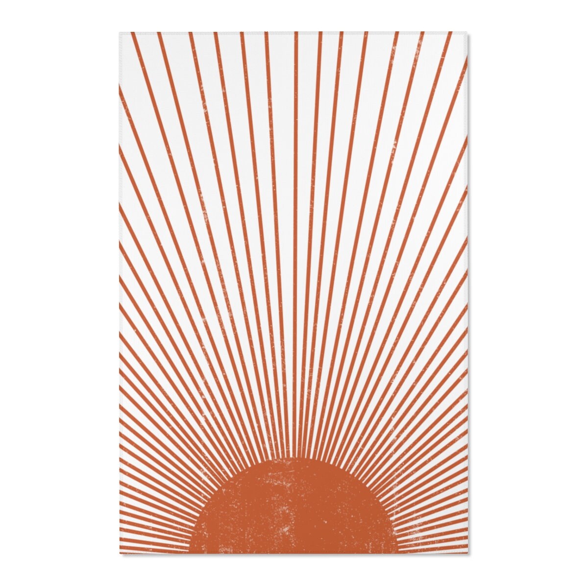 Boho Rug Mid Century Modern Sun Area Rug Terracotta Burnt - Etsy