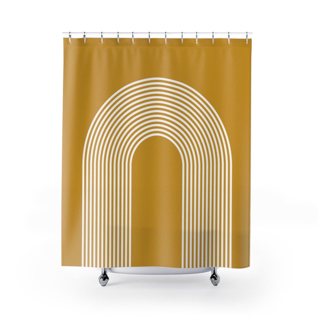 Retro Rainbow Boho Shower Curtain Retro Shower Curtain Etsy