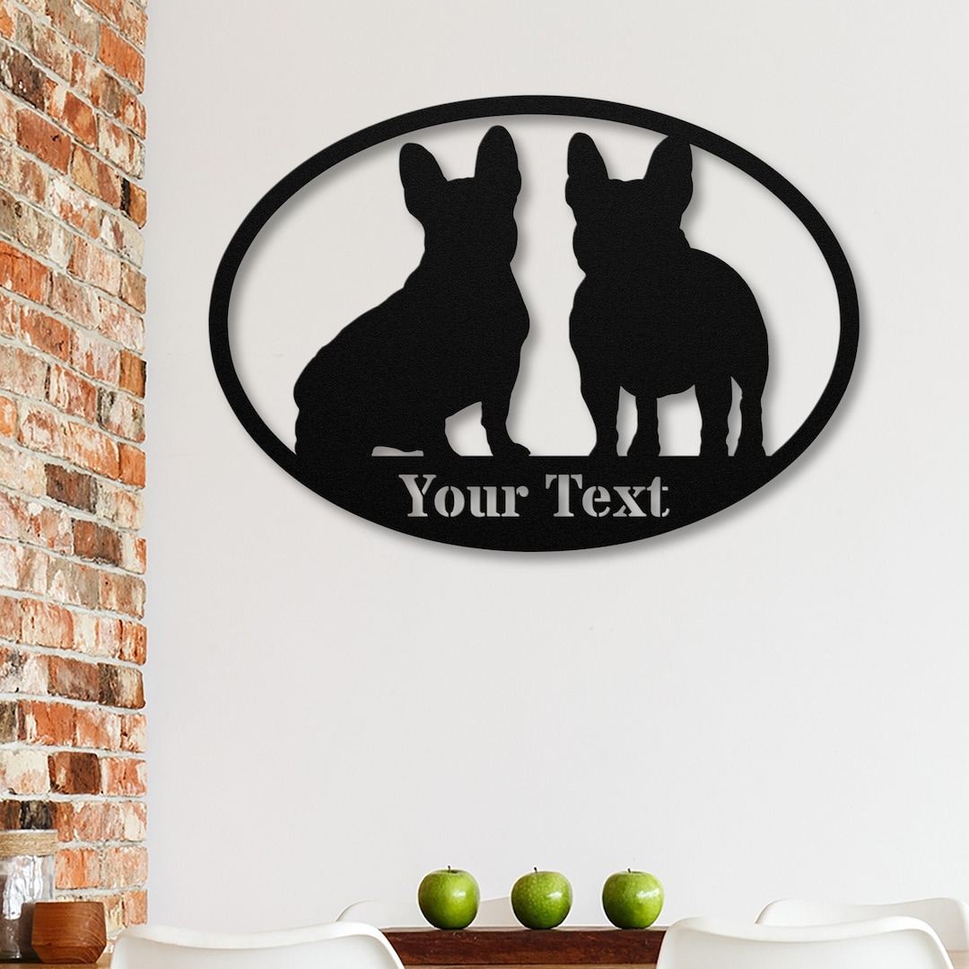 Personalized French Bulldog Gifts, Custom Frenchie Metal Wall Art ...
