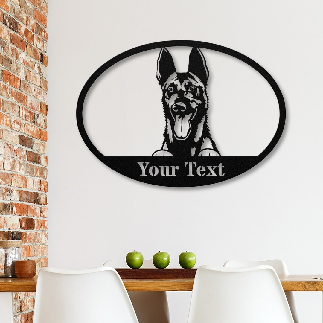 Personalized Belgian Malinois Gift, Custom Malinois Sign, Mal Dog Metal ...