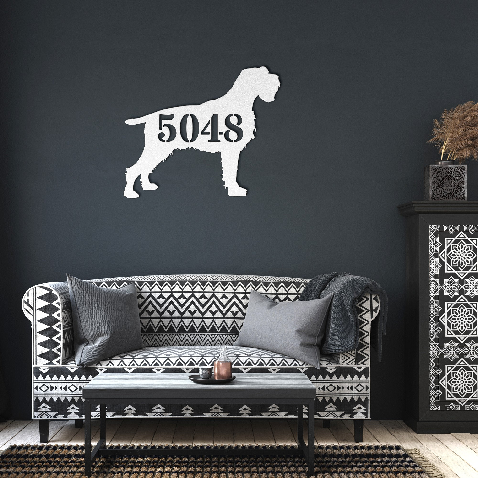Wirehaired Pointing Griffon Custom House Number Sign, Wired Hair Griff ...