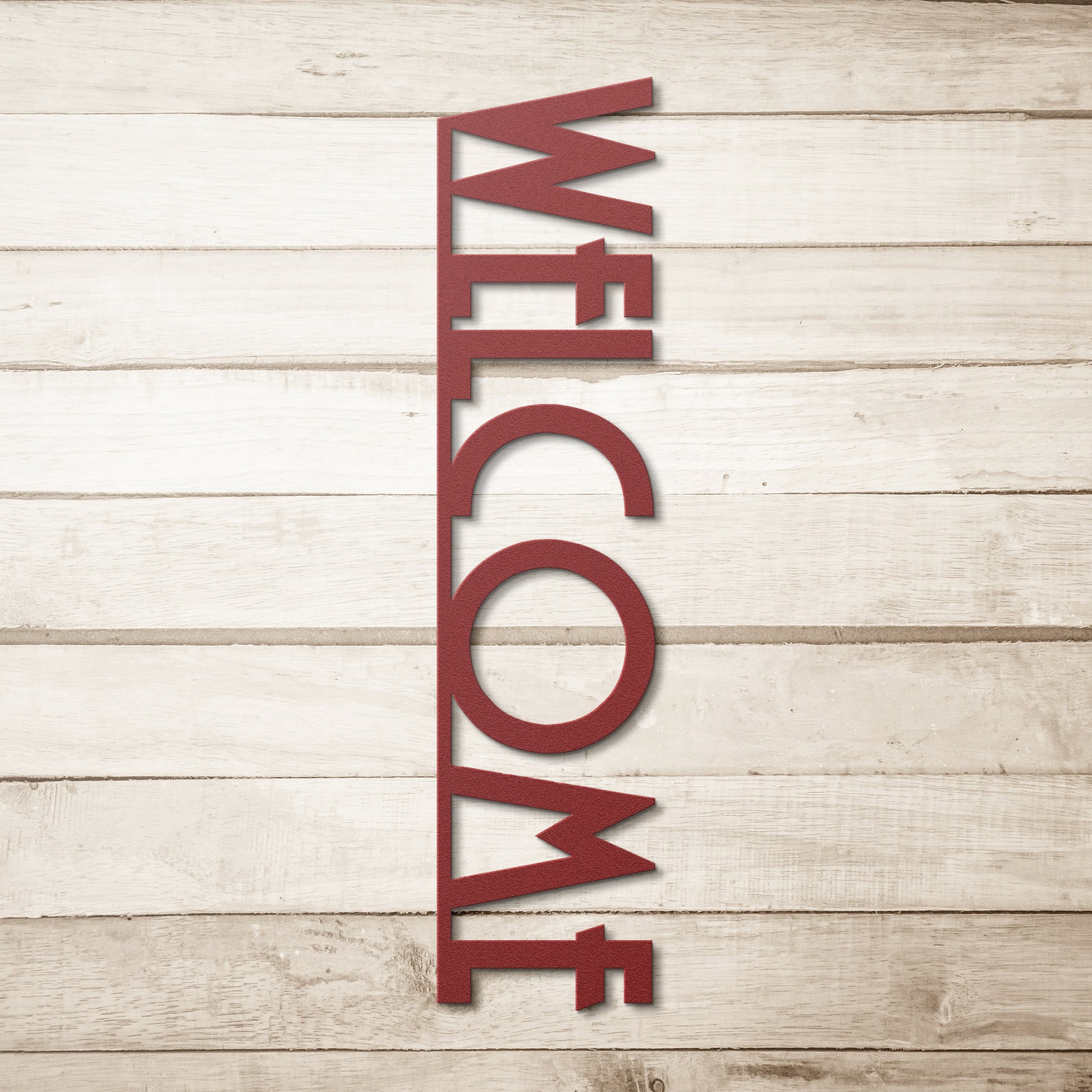 Mid Century Modern Metal Welcome Sign for Front Porch, Retro Welcome ...
