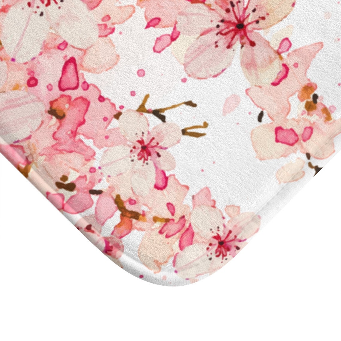 Cherry Blossom Bath Mat Cherry Branches Floral Minimalist - Etsy