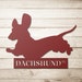 Funny Dachshund Street Sign Metal Wall Art, Dachshund Gift, Dachshund ...