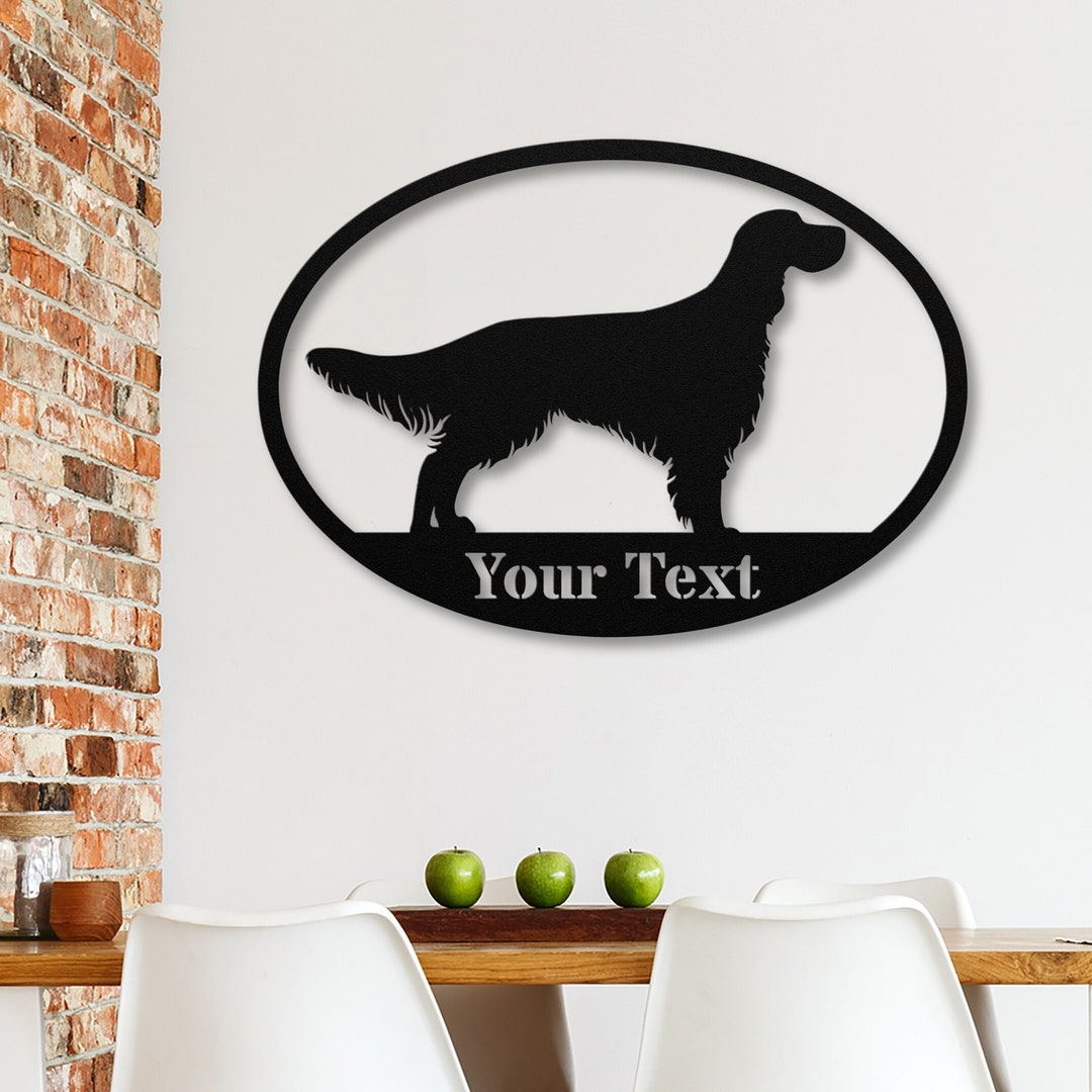 Personalized English Setter Gifts, Custom Dog Metal Wall Decor, English ...