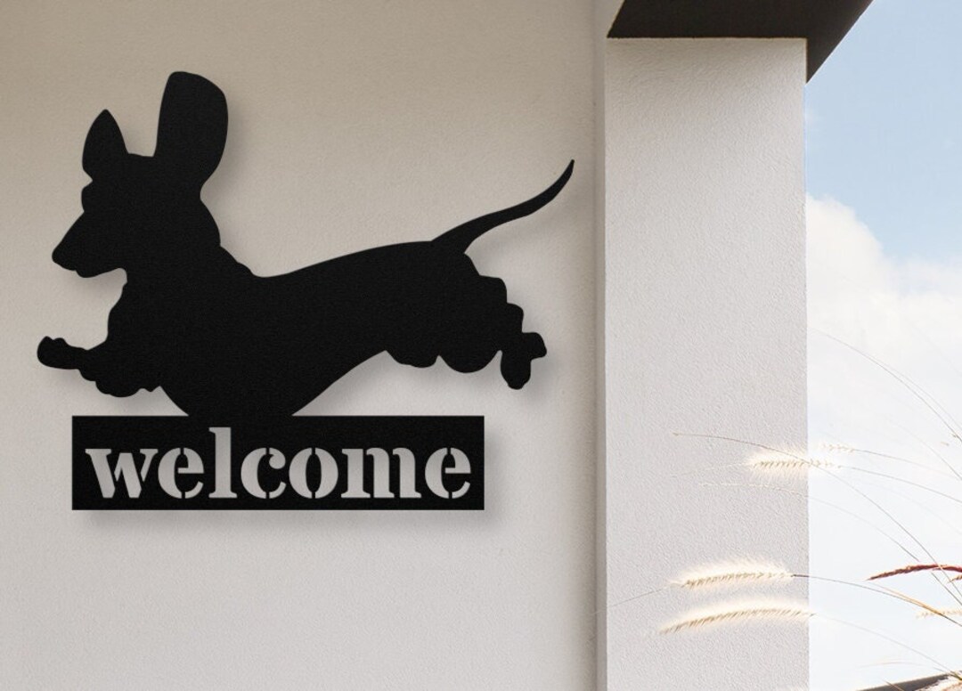 Funny Dachshund Welcome Sign for Front Porch, Dachshund Gift, Dachshund ...