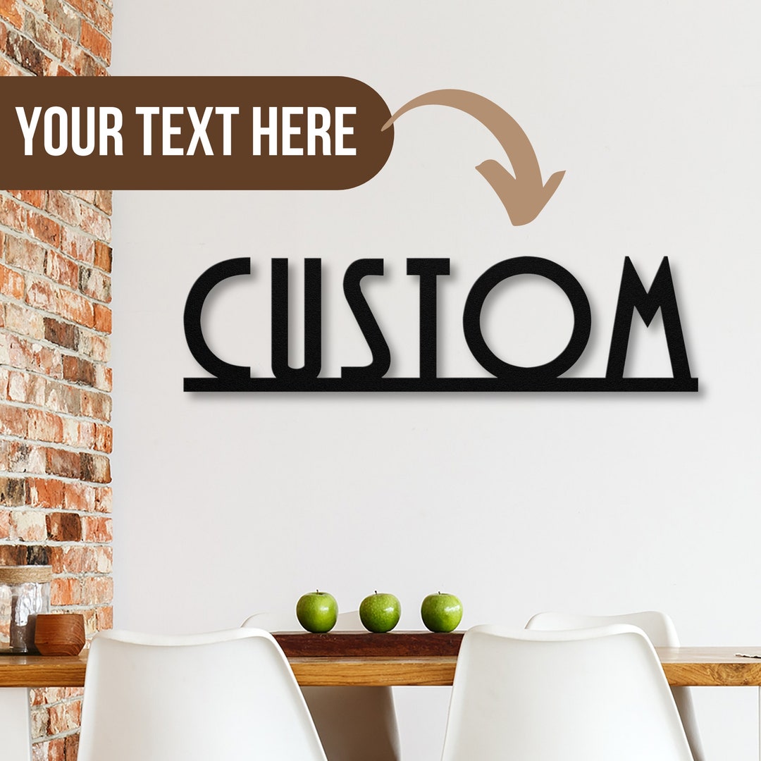Personalized Mid Century Modern Custom Metal Sign, Retro Mcm Wall Art ...