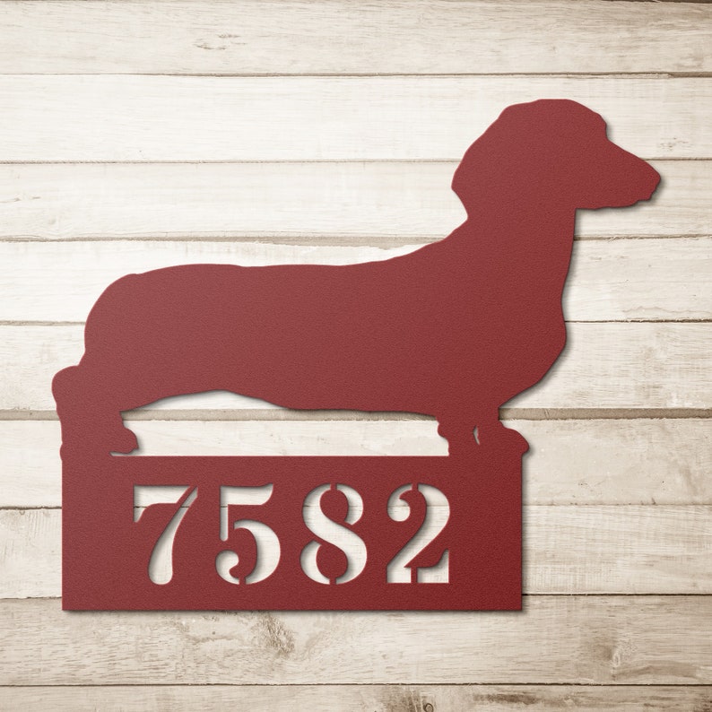 Dachshund Custom Metal House Number Sign Dachshund Gift - Etsy