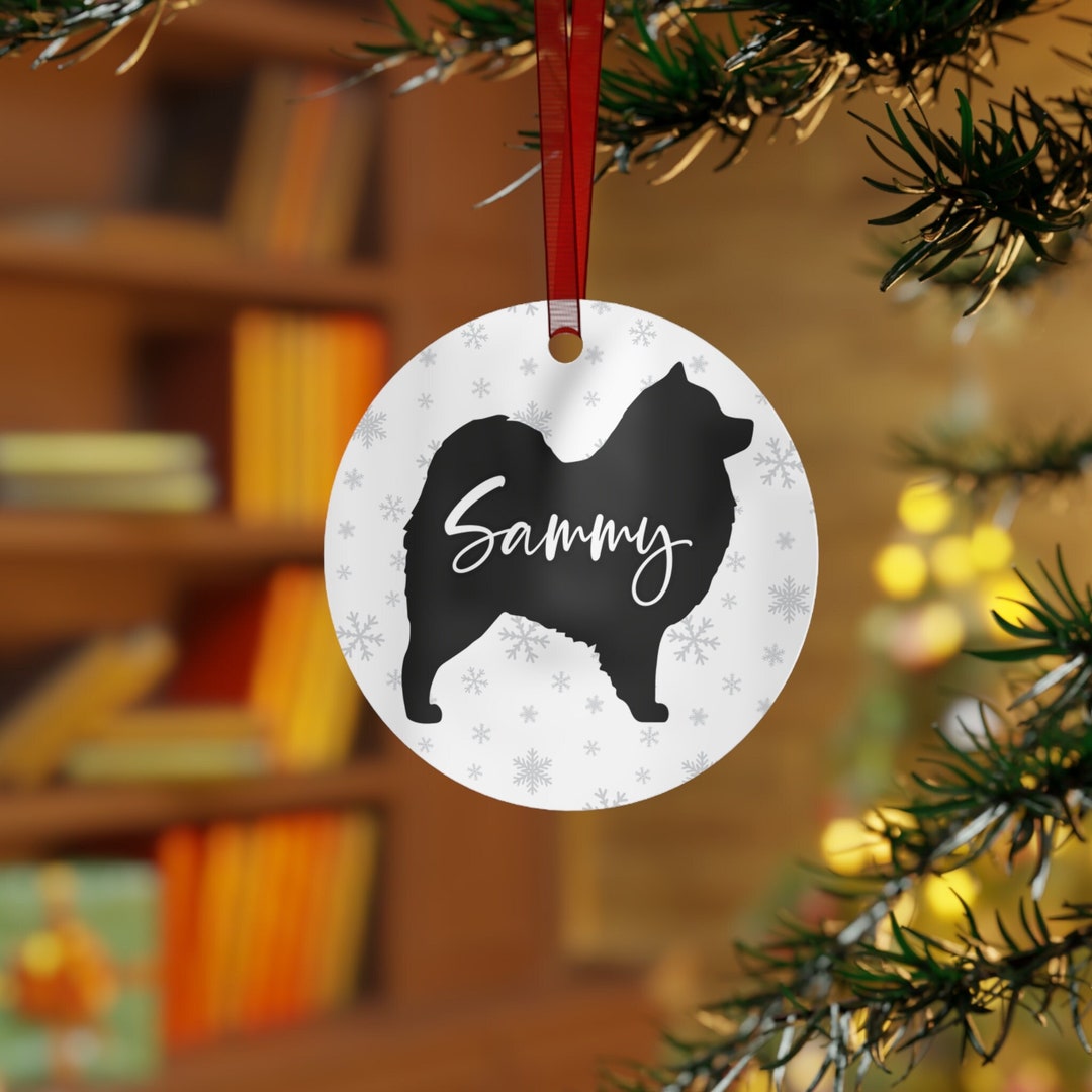 Personalized Samoyed Ornament, Samoyed Gift, Custom Name Dog Ornament ...