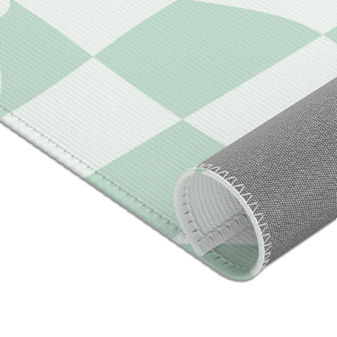 Sage Green Checkered Rug Trippy Rug Funky Rug Optical - Etsy