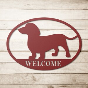 Dachshund Welcome Sign for Front Porch, Dachshund Gift, Dachshund Decor ...
