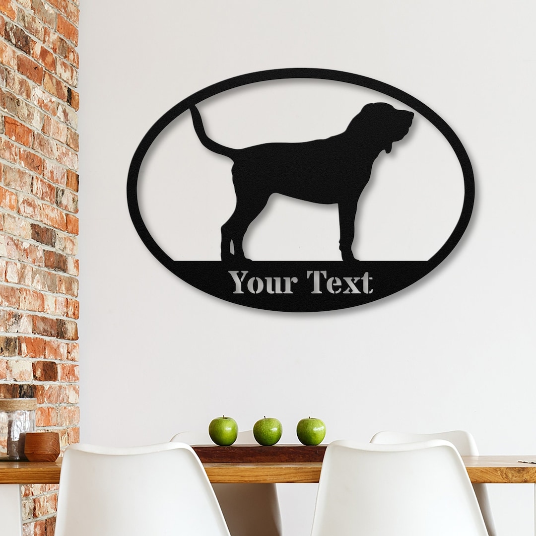 Personalized Bloodhound Themed Gifts, Custom Dog Metal Wall Art ...