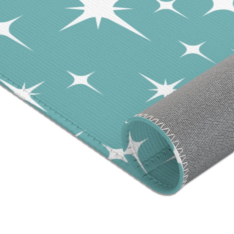 Retro Rug Mid Century Modern Atomic Starburst Area Rug Boho - Etsy