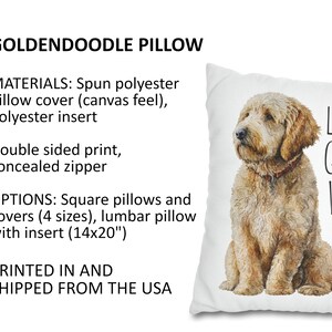 Goldendoodle Pillow, Golden Doodle Gifts, Life is Golden Doodle Dog ...
