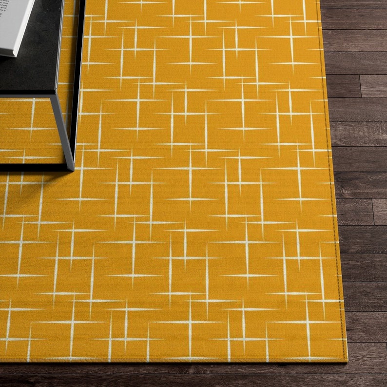 Retro Rug Mid Century Modern Atomic Starburst Area Rug Boho - Etsy
