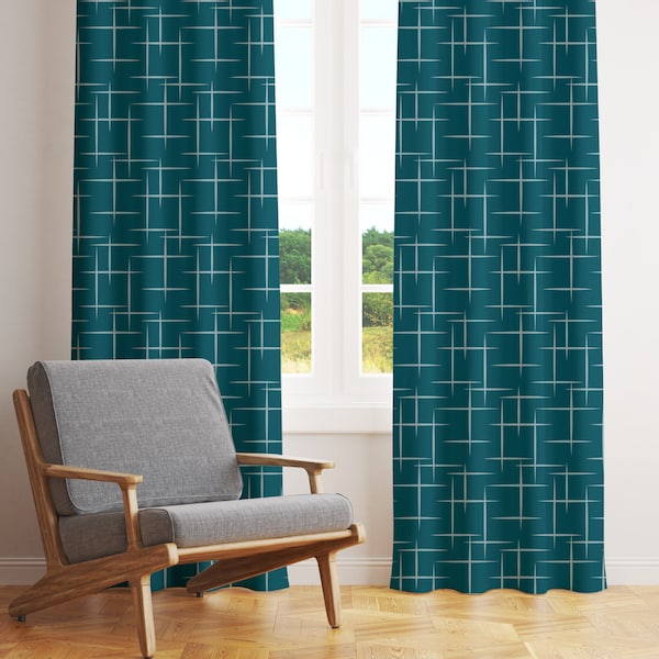 Mid Century Modern. Curtains - Etsy
