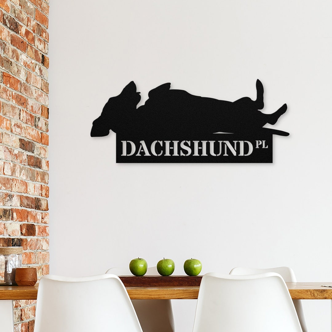 Funny Dachshund Street Sign Metal Wall Art, Dachshund Gift, Dachshund ...