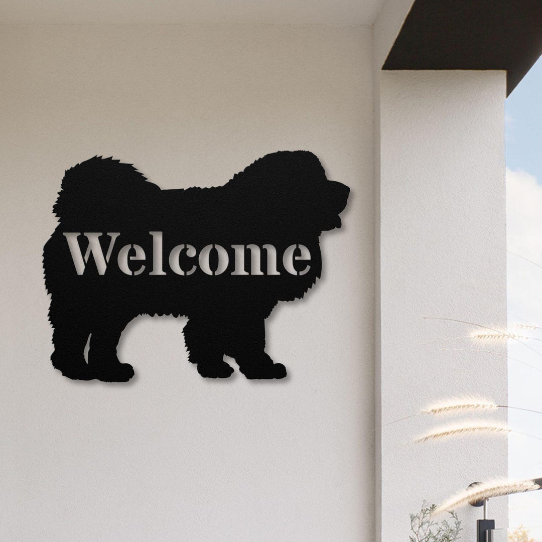 Tibetan Mastiff Gifts, Welcome Sign, Custom Tibetan Mastiff Art ...