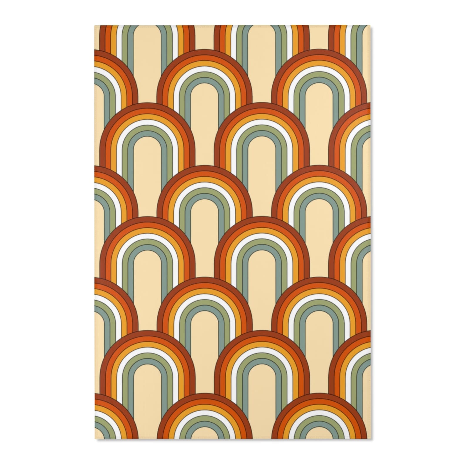 Retro Rug 70s Rug Funky Rug Hippie Rug Colorful Rainbows | Etsy