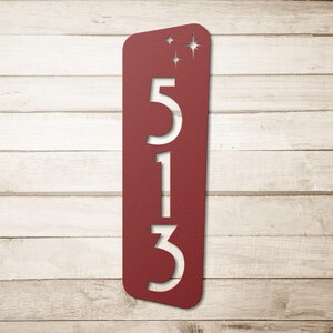 Mid Century Modern Custom House Number Sign, Mcm Atomic Starburst Metal ...