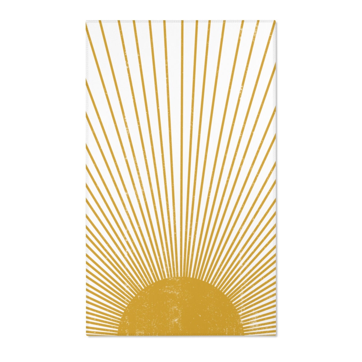 Boho Rug Mid Century Modern Sun Area Rug Mustard Yellow | Etsy