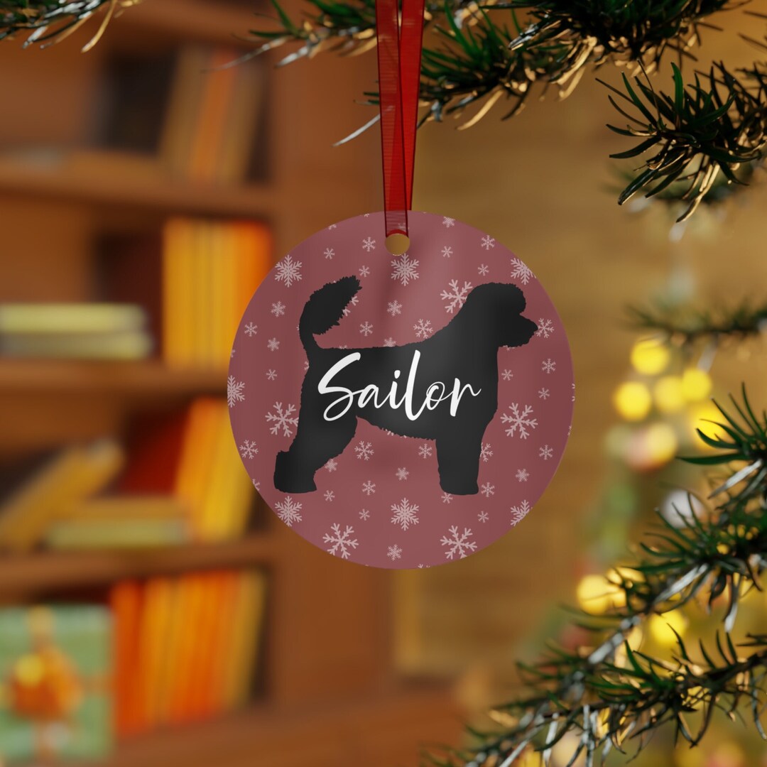 Personalized Portuguese Water Dog Ornament, Portuguese Water Dog Gifts ...