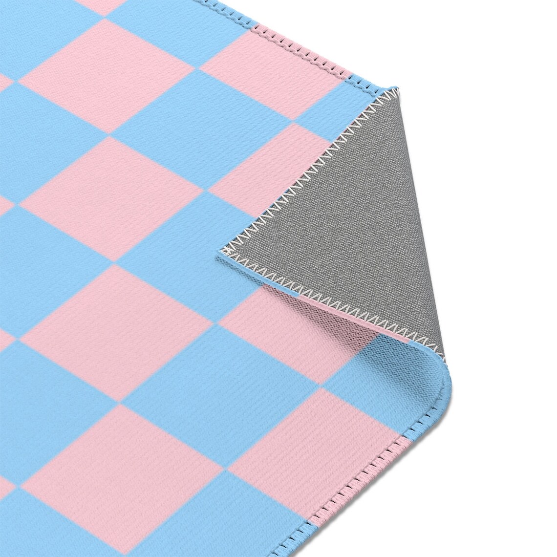 Pink Blue Checkered Rug, Checkerboard Rug, Funky Rug, Blush Cute Rug ...